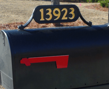 #2 Number Plate with 2-inch Brass – Carolina Mailboxes, Inc.